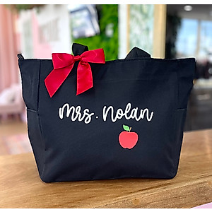 Personalized Large Teacher Tote Bag - Custom Gift for Teacher - Customized Tote Bag - Gift for Teacher - Thank You Gift for Teacher - Student Teacher Gift - Teacher Appreciation