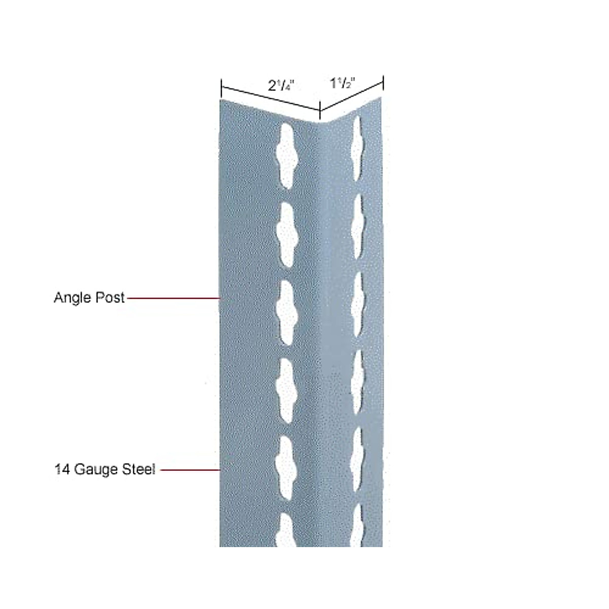 Global Industrial 3' High Angle Post, Gray, 4/Pk