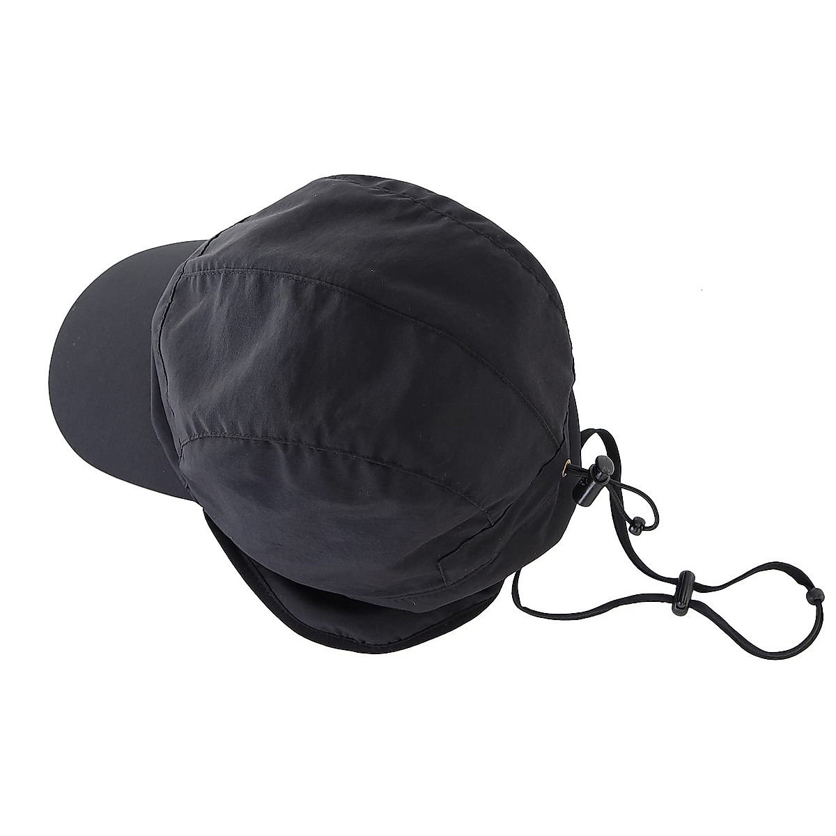 Home Prefer Waterproof Mens Winter Hats with Brim Fleece Lined Earflaps Hat Warm Baseball Cap Black