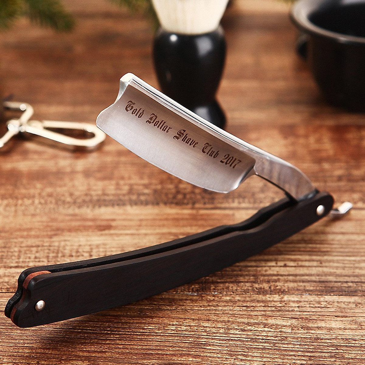 Gold Dollar club cut throat straight razor shaving razor