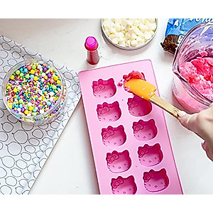 Sanrio Hello Kitty Flexible Silicone Mold Ice Cube Tray In Character Shapes | Reusable Ice Mold For Freezer