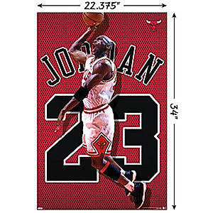 Trends International Michael Jordan - Jersey Wall Poster, 22.375" x 34", Unframed Version