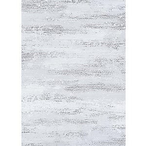 Couristan Serenity Virga Area rug, 7'10" x 10'9", Light Grey-Opal