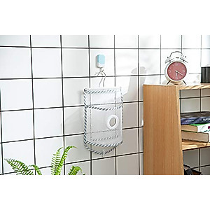 ALYER Small Hanging Mesh Shower Caddy,Series Toiletry and Bath Accessories Organizer (Stripe)