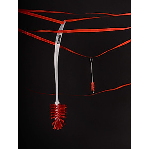 Sigg Cleaning Brush - Designed for All Water Bottles - Dishwasher Safe - BPA Free - Lightweight - White and Red, 1pack