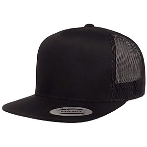 Flexfit Adjustable Snapback Classic Trucker Hat 6006 (Black)