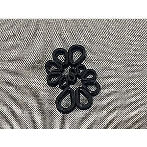 Colorful Teardrop Thin Silicone Flexible Double Flared Ear Tunnels and Plugs Boho Style Hollow Ear Piercing Gauge Expander Stretching Tunnels Comfortable Soft Sleeper Ear Plugs (00g(10mm), Black)