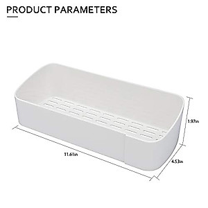 FOBBHOME Adhesive Bathroom Shower Caddy Organizer Bathroom Shelf Drilling Wall Mount Storage Rack Great Shampoo Holder for Bathroom