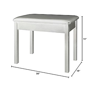 Korg LP-380 88-Keys Grand Digital Piano, White Bundle with Piano Bench, H&A Versa Professional Studio Monitor Headphones