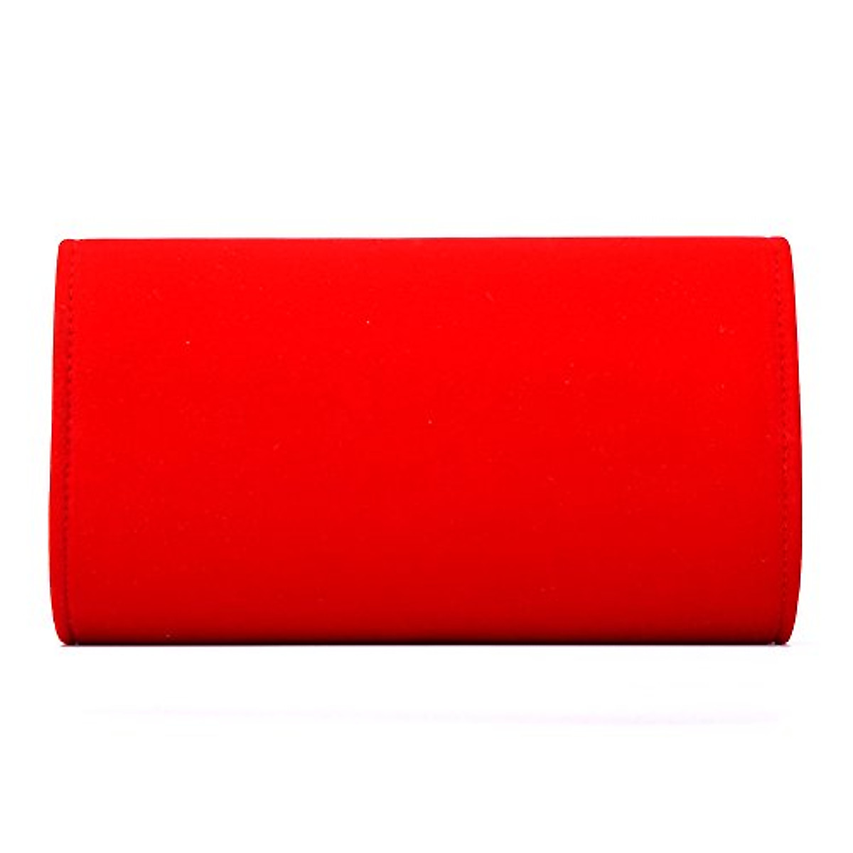 U-Story Womens Velvet Bridal Clutch Evening Prom Wedding Shoulder Chain Bag Handbag (Red)