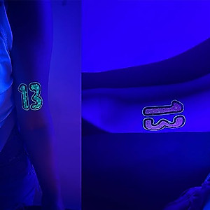 48 Pcs Eras Tour Merch, Glow in Dark/13 Hand/13/Temporary Tattoos, Party Accessories for Swifties Gifts