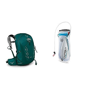 Osprey Tempest 20 Women's Hiking Backpack, Jasper Green,Medium/Large & Hydraulics Backpack Water Reservoir