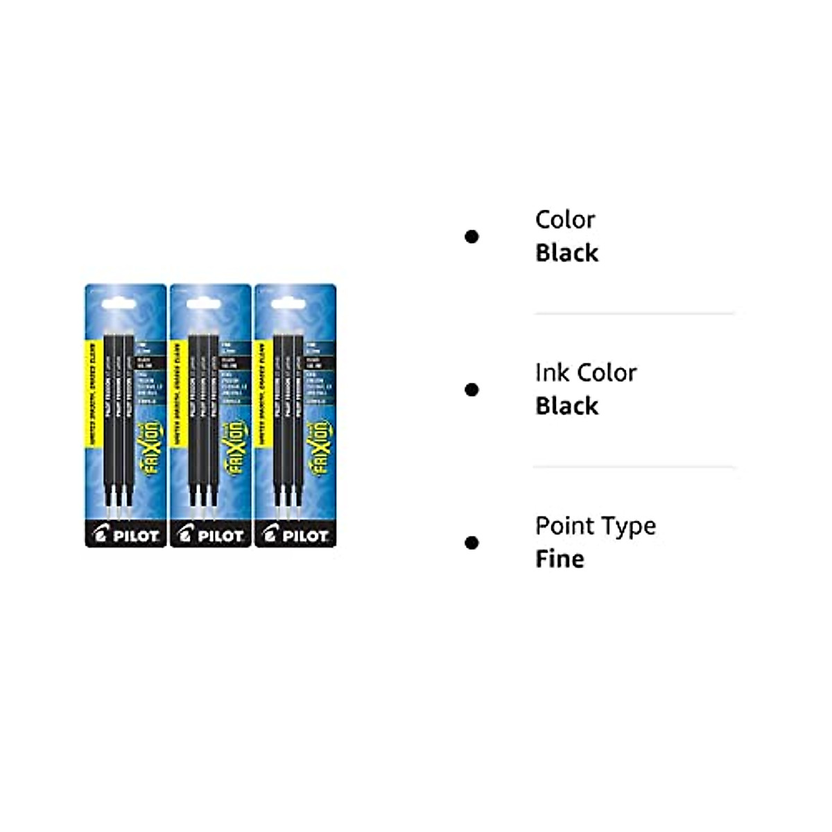 PIL77330 - Pilot FriXion Gel Ink Pen Refills 3 pack