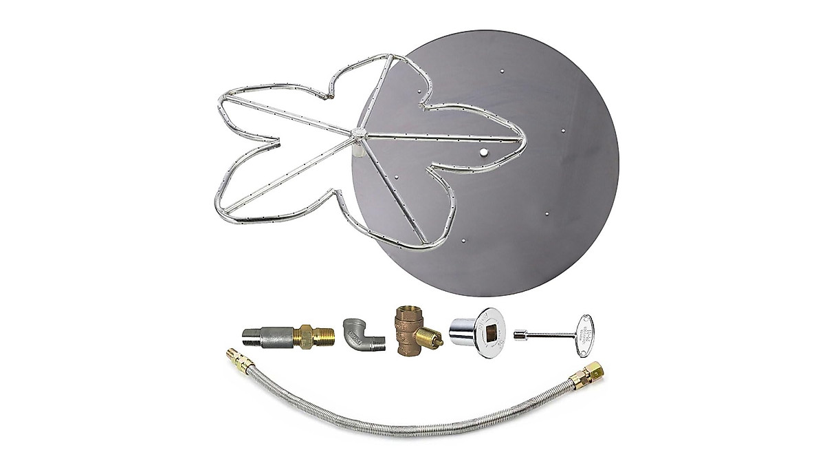Spotix HPC Penta Match Lit Fire Pit Burner Kit - 30-Inch Stainless Steel