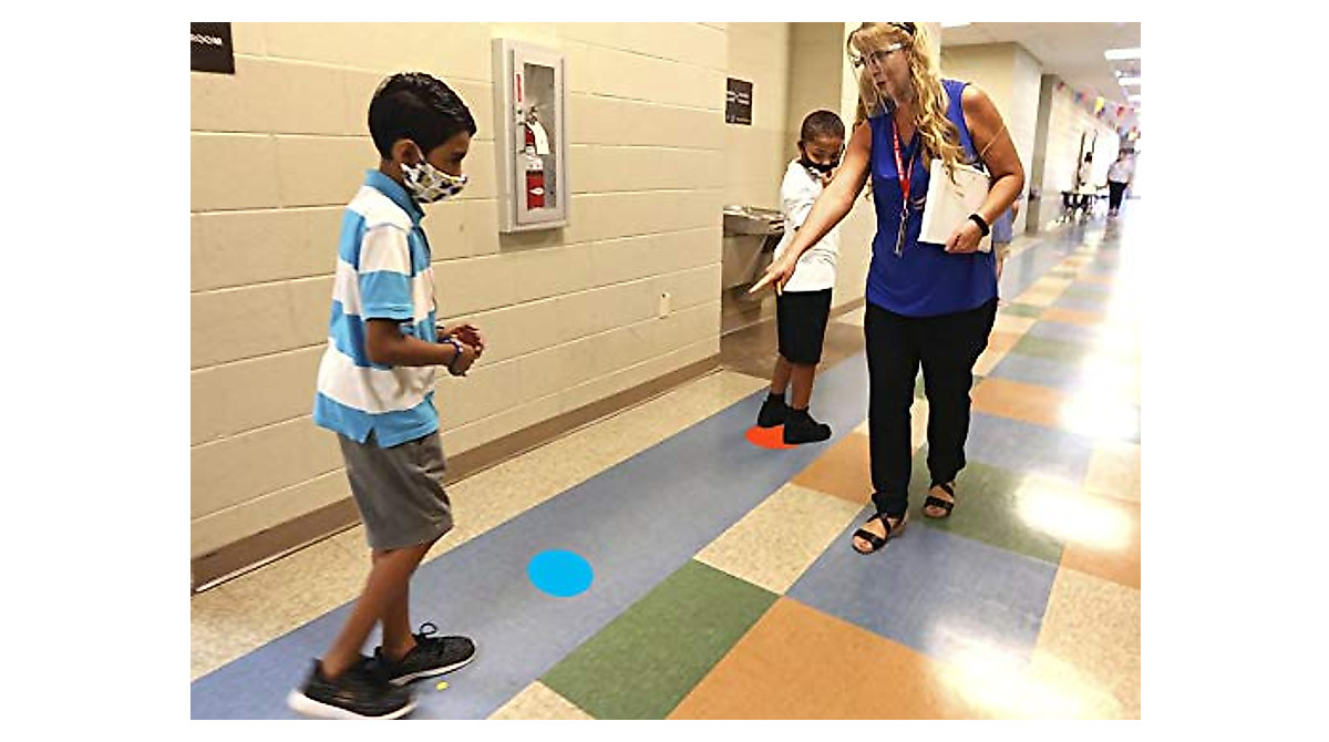 24 Packs Multicolor Classroom Line Up Dots Stickers