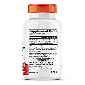 Doctor's Best High Absorption CoQ10 with BioPerine, Gluten Free, Naturally Fermented, Vegan, Heart Health & Energy Production, 100 mg 360 Veggie Caps