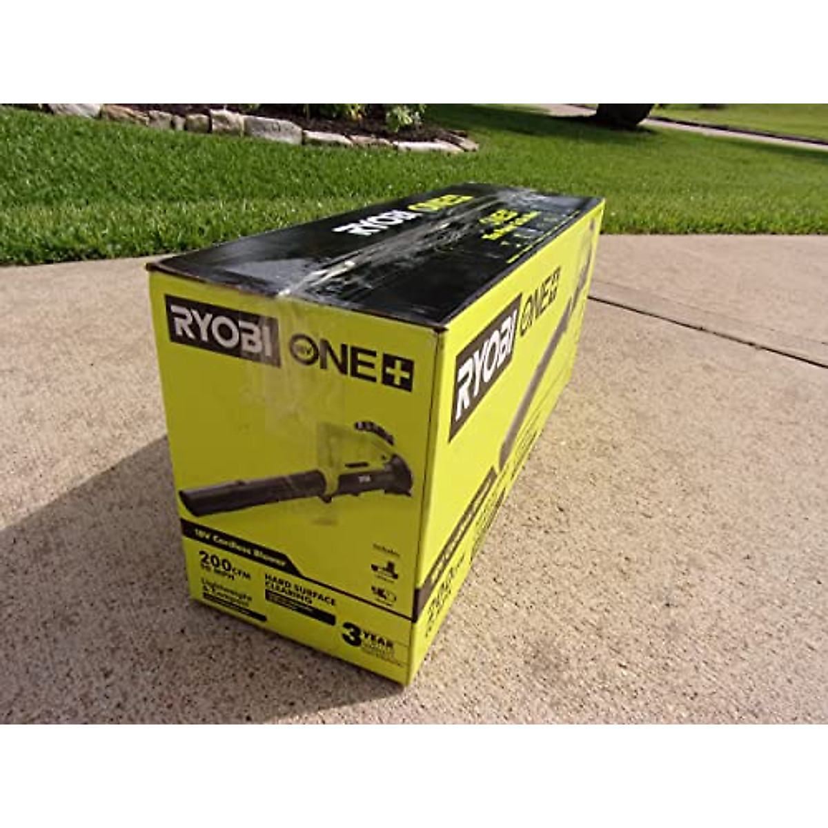 Ryobi ONE+ 90 MPH 200 CFM 18-Volt Lithium-Ion Heavy Duty Durable Cordless Leaf Blower - 2.0 Ah Battery and Charger Included, Compact, Lightweight Design Ideal For Use On Hard Surfaces