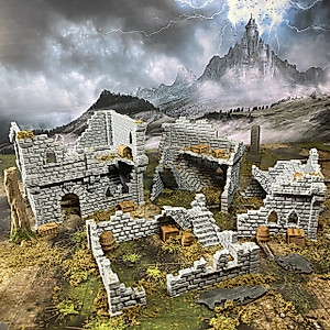 Extruded Gaming Building Ruins Set 3B