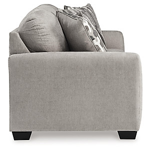 Signature Design by Ashley Avenal Park Casual Sofa with 5 Toss Pillows, Light Gray