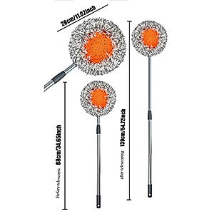 Mops for Floor Cleaning, 360° Rotatable Adjustable Cleaning Mop, Reusable Spin Mop Cloth, 2022 New Telescopic Microfiber Dust Wall Cleaner Mop, For Wall, Ceiling, Window And Baseboard Cleaner