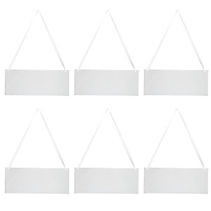 ULTECHNOVO DIY Acrylic Wedding Chair Signs Blank Clear for Mr Mrs Wedding Home Office Crafting for Bride Groom with Ribbon 6pcs