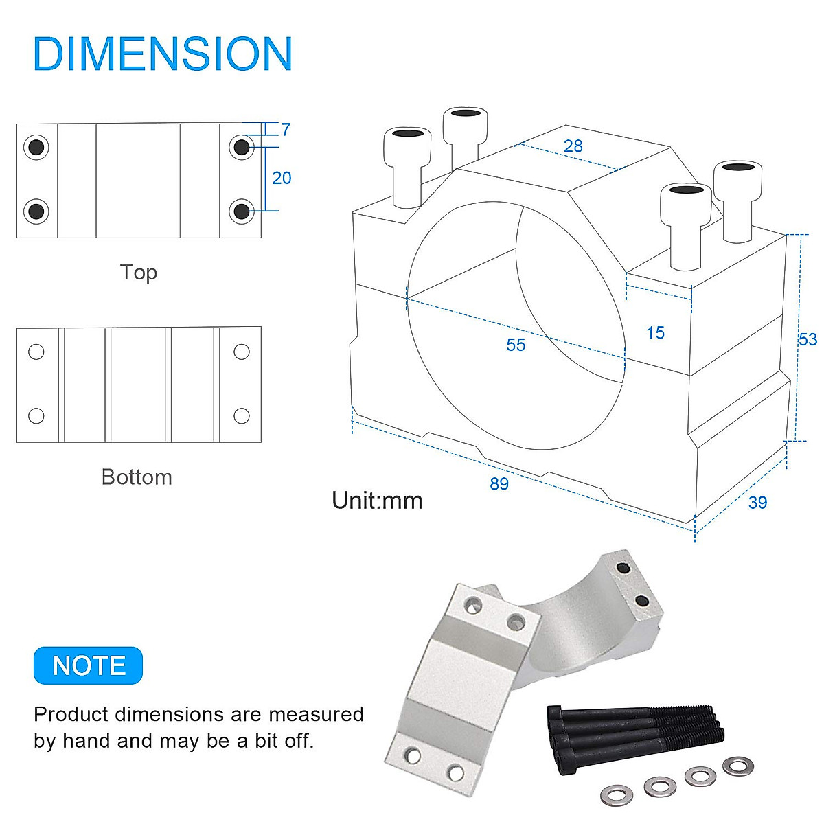 Daedalus CNC Brushless Spindle Motor Kit, 600w, ER16, 48V DC, 9000RPM