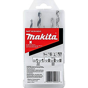 Makita B-59243 5 Pc. Assorted SDS-Plus Drill Bit Set, Metal, Wood