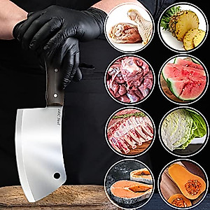 Grand Way Butcher Knife - Cleaver Knife for Meat Bone Vegetable Fruit Knife - Indoor Outdoor Cooking Utensil -