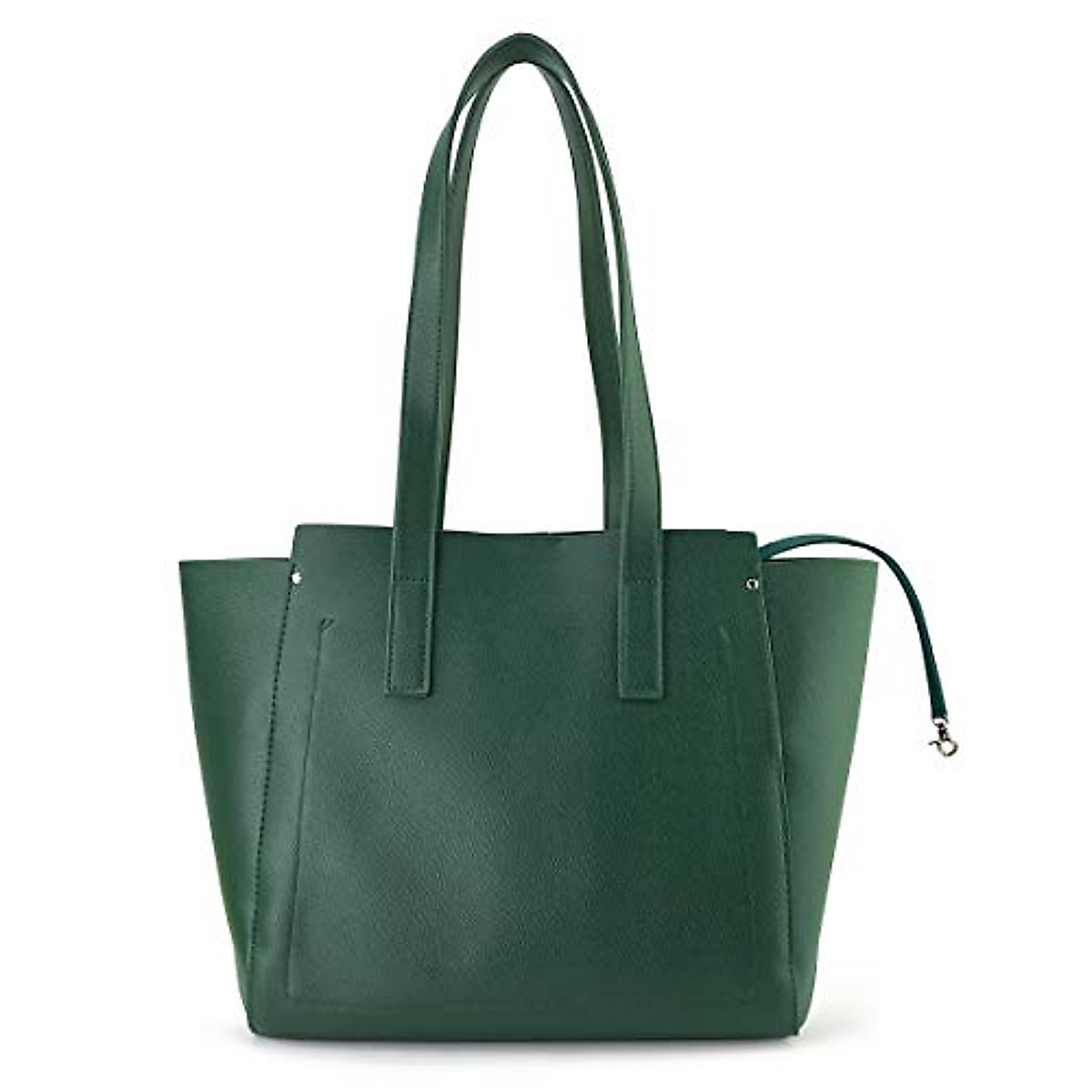 Women Tote Multiple Pockets Organized Shoulder Handbag for Work and Weekend, Office Lady Leather Bag (Green)