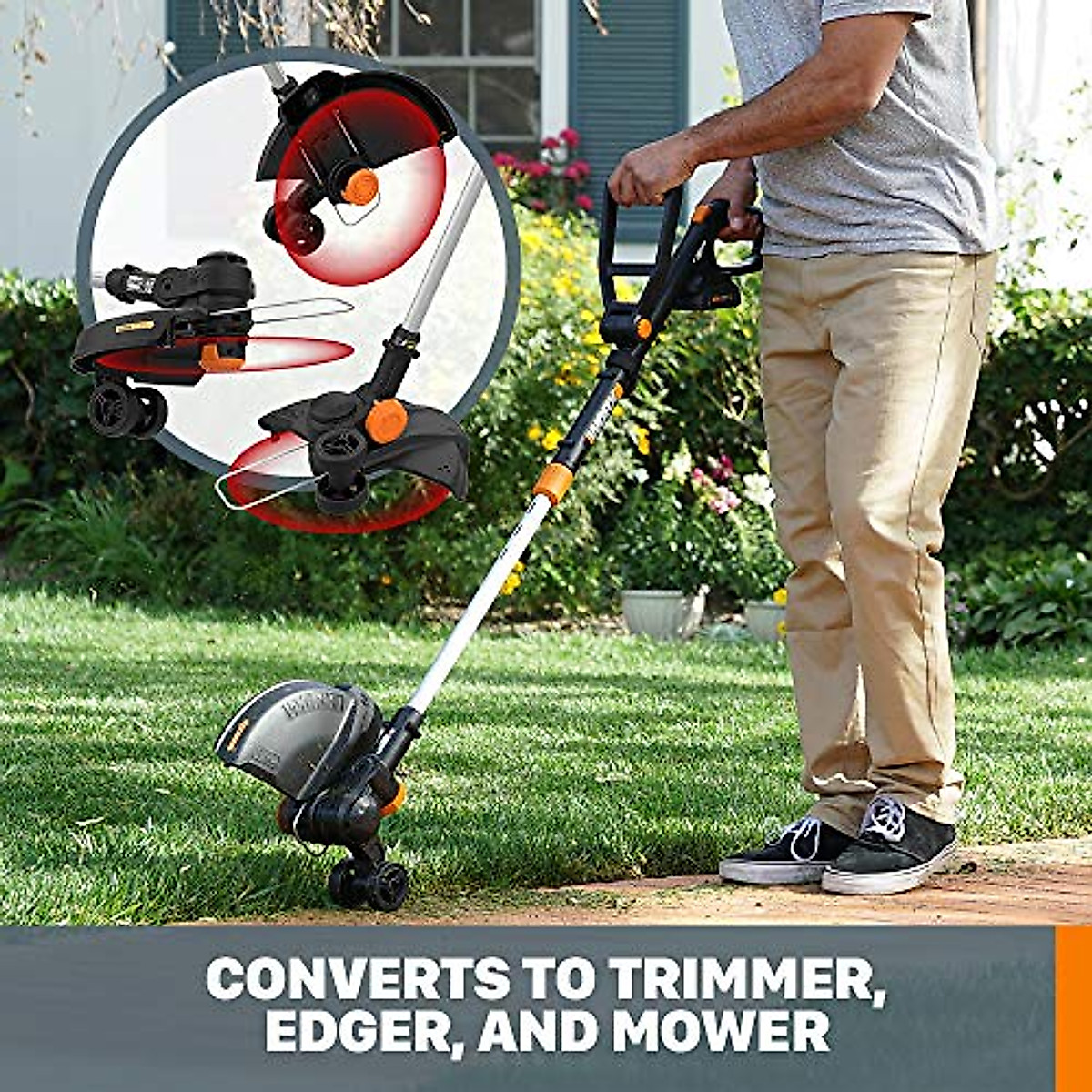 Worx WG170 GT Revolution 20V 12" String Trimmer Grass Trimmer/Edger/Mini-Mower (Batteries & Charger Included)
