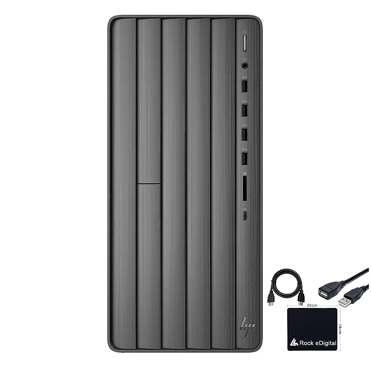 HP 2024 Envy Desktop Intel 10th Octa-Core i7-10700F 32GB RAM DDR4 512GB NVMe SSD 1TB HDD NVIDIA GeForce GTX 1650 Super 4GB GDDR6 DP HDMI DVI WiFi AC BT USB-C RJ-45 Windows 11 Pro w/RE Accessories