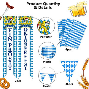 Oktoberfests Decorations Kit,German Party Supplies,Oktoberfests Flag Banner,Tablecloth Decoration Beers Festival Party Accessories