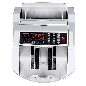 SUPER DEAL Automatic Money Bill Counter Detector Display Currency Cash Counter Bank Machine, Banknote UV and MG Counterfeit Bill Detection (#1)