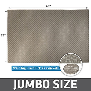 Drymate Dog Crate Mat Liner, Absorbs Urine, Waterproof, Non-Slip, Washable Puppy Pee Pad for Kennel Training - Use Under Pet Cage to Protect Floors, Thin Cut to Fit Design (USA Made) (Taupe)(29”x48”)