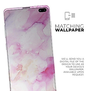 DesignSkinz Pink 32 Absorbed Watercolor Texture Protective Vinyl Decal Wrap Skin Cover Compatible with The Samsung Galaxy S20 (Screen Trim & Back Glass Skin)