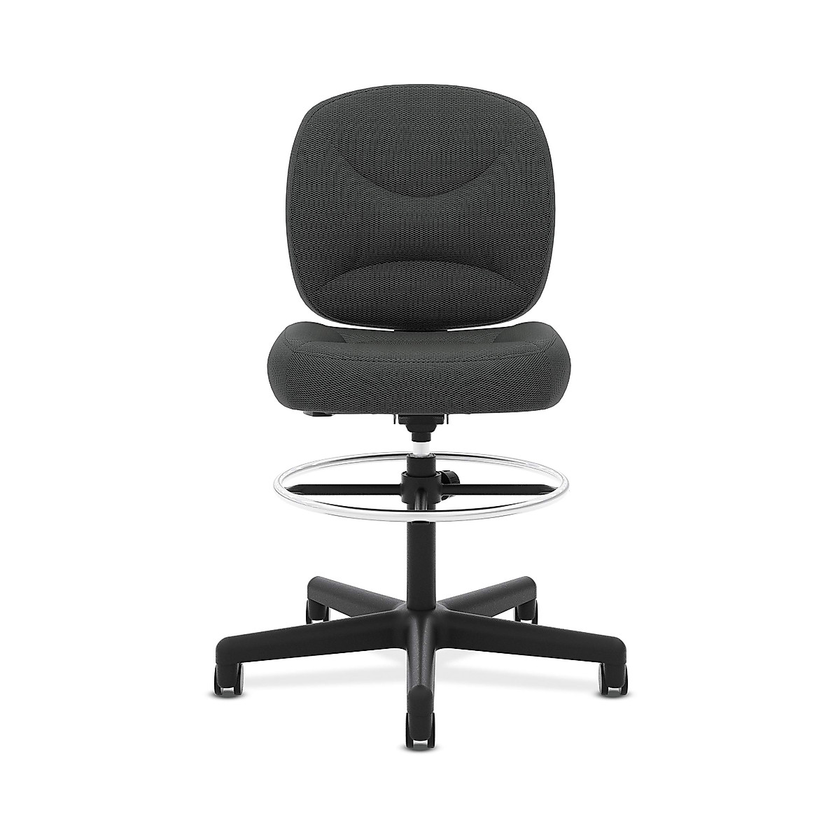 HON ValuTask Task Stool, Mid-Back Stool for Sit to Stand Seating, Black (HVL215)