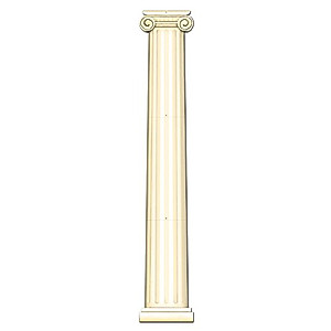 Beistle Jointed Paper Roman Pillar Greek Column Cut Out For Wall Photo Backdrop Photography Background Party Decor, 6', Off-White