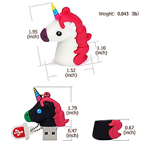 32GB Unicorn USB Flash Drive Pack of 4 Pendrives Kids Pen Drive Student Storage Zip Drive