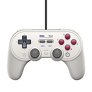 8BitDo Pro 2 Wired Controller for Switch, Windows, Steam Deck & Raspberry Pi (G Glassic Edition)