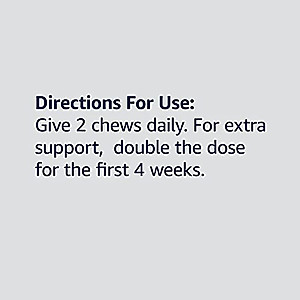 Amazon Basics Dog Hip & Joint Supplement Chews, Natural Duck Flavor, 120 Count (Previously Solimo)