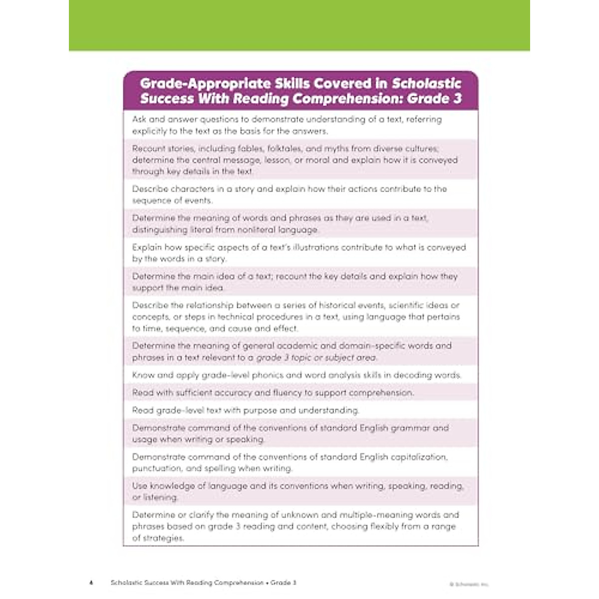 Scholastic Success with Reading Comprehension Grade 3 Workbook