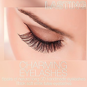 Lashes that Look Like Extensions, Strongly Adhesive Fake Eyelashes, Eye Lashes Sets Pack Natural Look, Cat Eye Wispy Lashes Set , Lash Extension Kit for Self Application, Volume Lash Strips, Lash Clusters with Glue & Tweezers