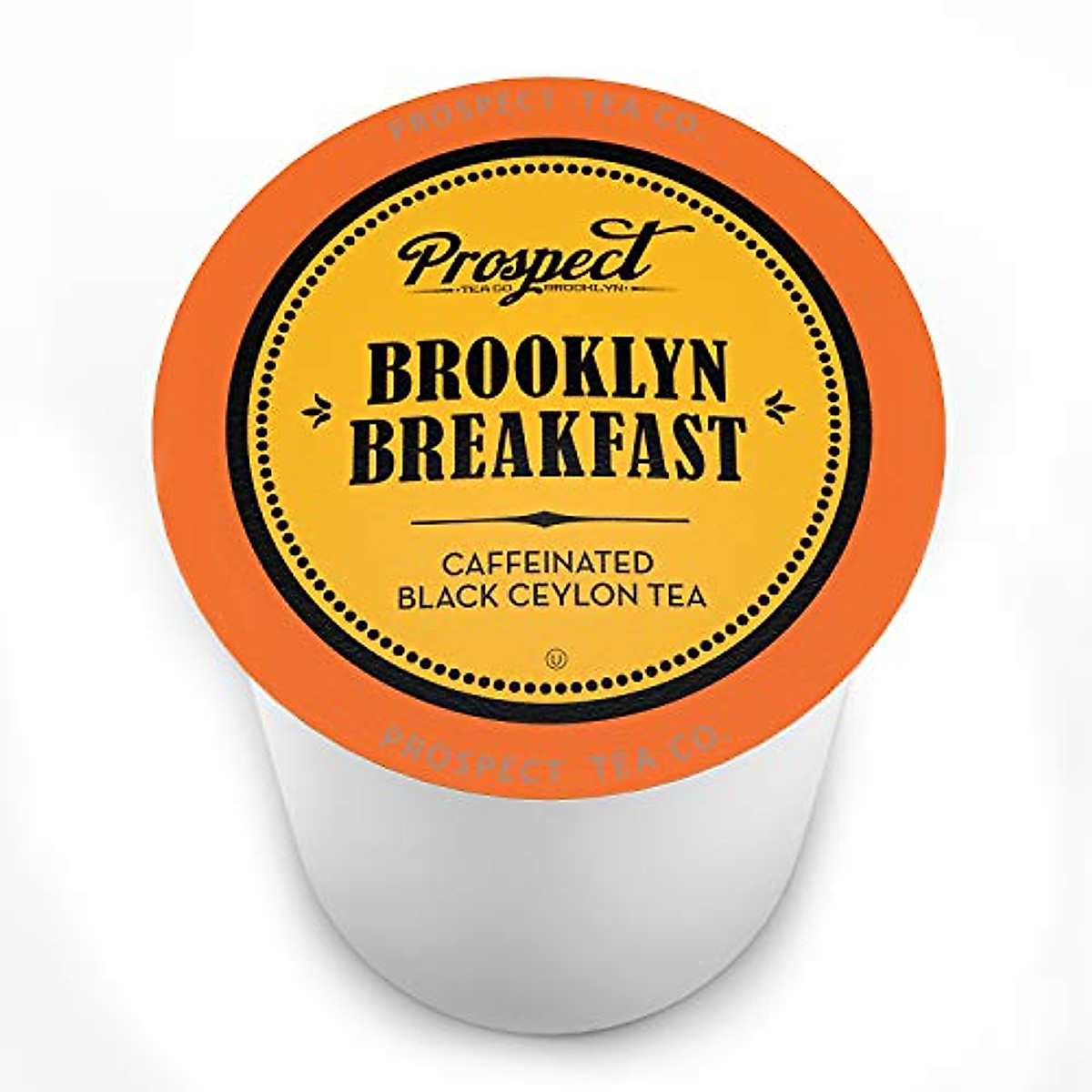 Prospect Tea Black Ceylon Tea Pods Compatible with K Cup Brewers Including 2.0, Brooklyn breakfast, 40 count