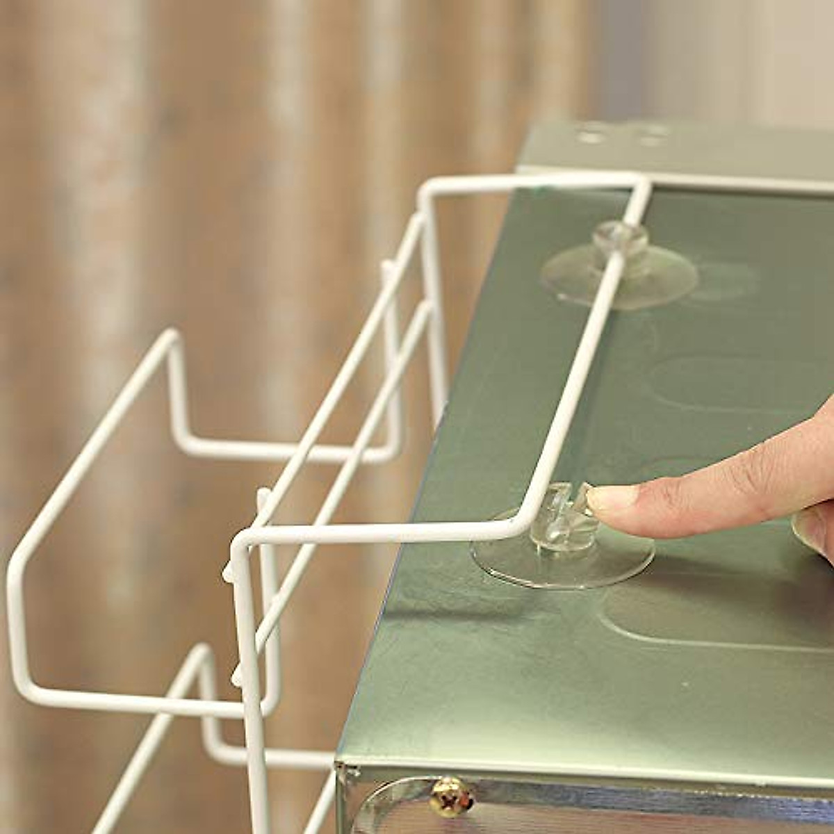 Ritioner Refrigerator Rack, Fridge Side Shelf Multi-Layer Sidewall Holder, Multifunctional Kitchen Supplies Organizer Household Hanging Hook Folding Fridge Storage for Narrow Spaces by Everyday Home