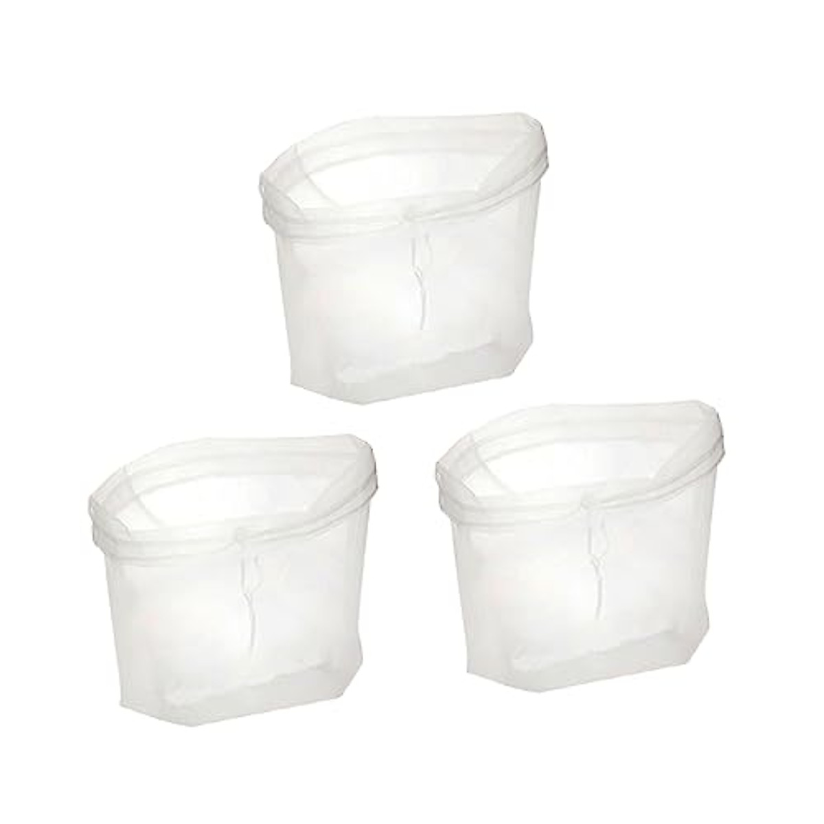 EXQUIMEUBLE 3 Pcs Mesh Food Filter Bags Fruit Filter Pouch Cheesecloth Straining Bags Tea Filter Bag Mesh Strainer Organic Yogurt Tea Strainer Fruit Juice Filter Pouch White Nylon Bag Soy Milk