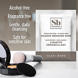 Soapbox Fragrance-Free Makeup Remover Wipes - Gentle Facial Cleansing Wipes for Eye Makeup, Dirt and Oil, Alcohol Free Makeup Remover Pads 50 Count