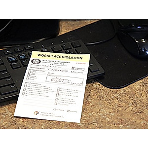 Office Workplace Violation Notice, Funny Workplace Violation Sticky Note pad, 4 x 6-inches, 50 Sheets