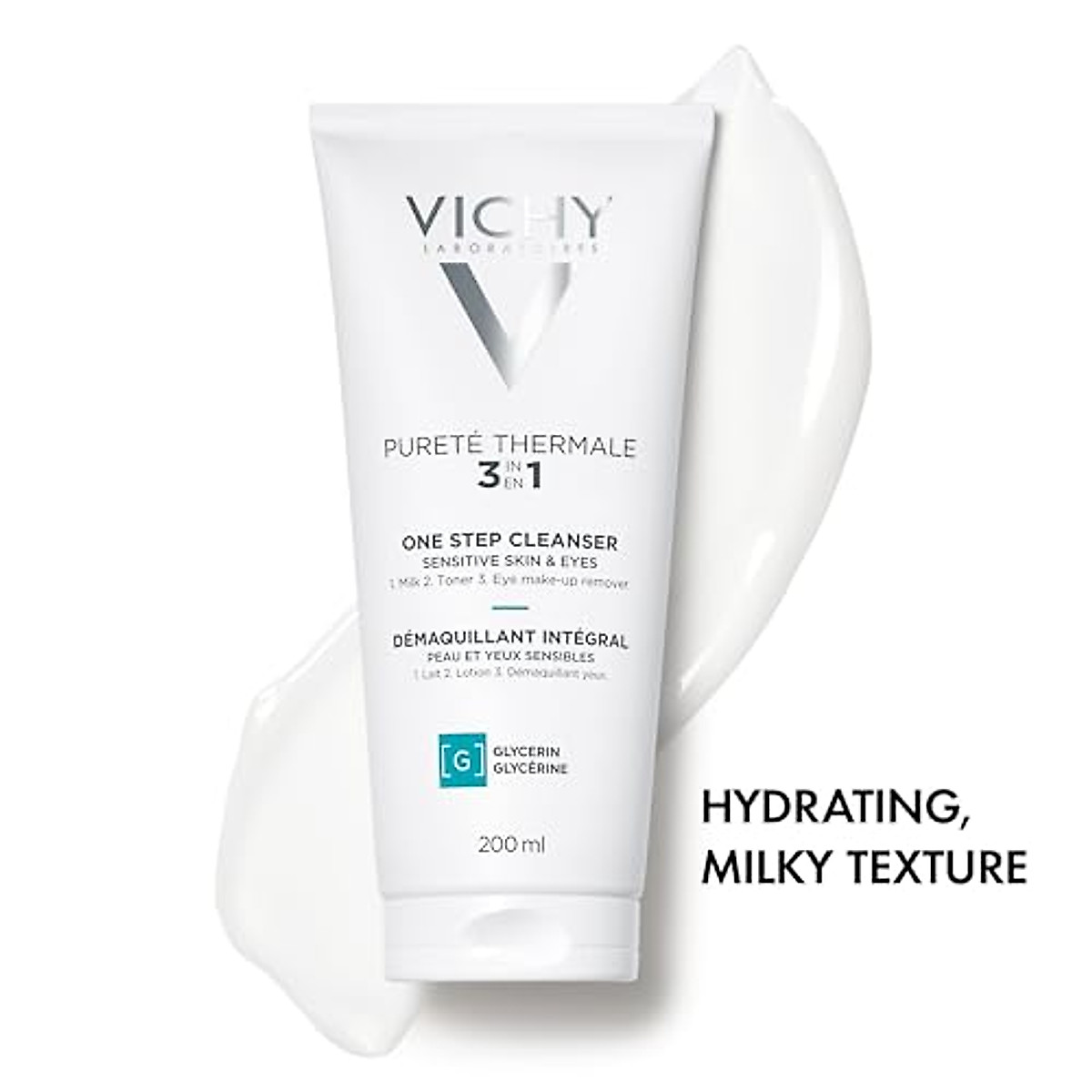 Vichy Pureté Thermale One Step Cleanser | Face Wash + Toner + Makeup Remover | No Rinse Required | Gentle Eye Makeup Remover | Suitable For Sensitive Skin & Contact Lenses | Non-Oily | Alcohol Free