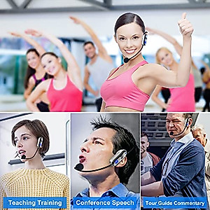 UHF Wireless Headset Microphone System: Mic Headset - LED Digital Display, Head Handheld Mic 2 in 1, Working Time 6H, 165 ft Range Mic for Voice Amplifier, Tour Guide, Teaching, Fitness, PA System