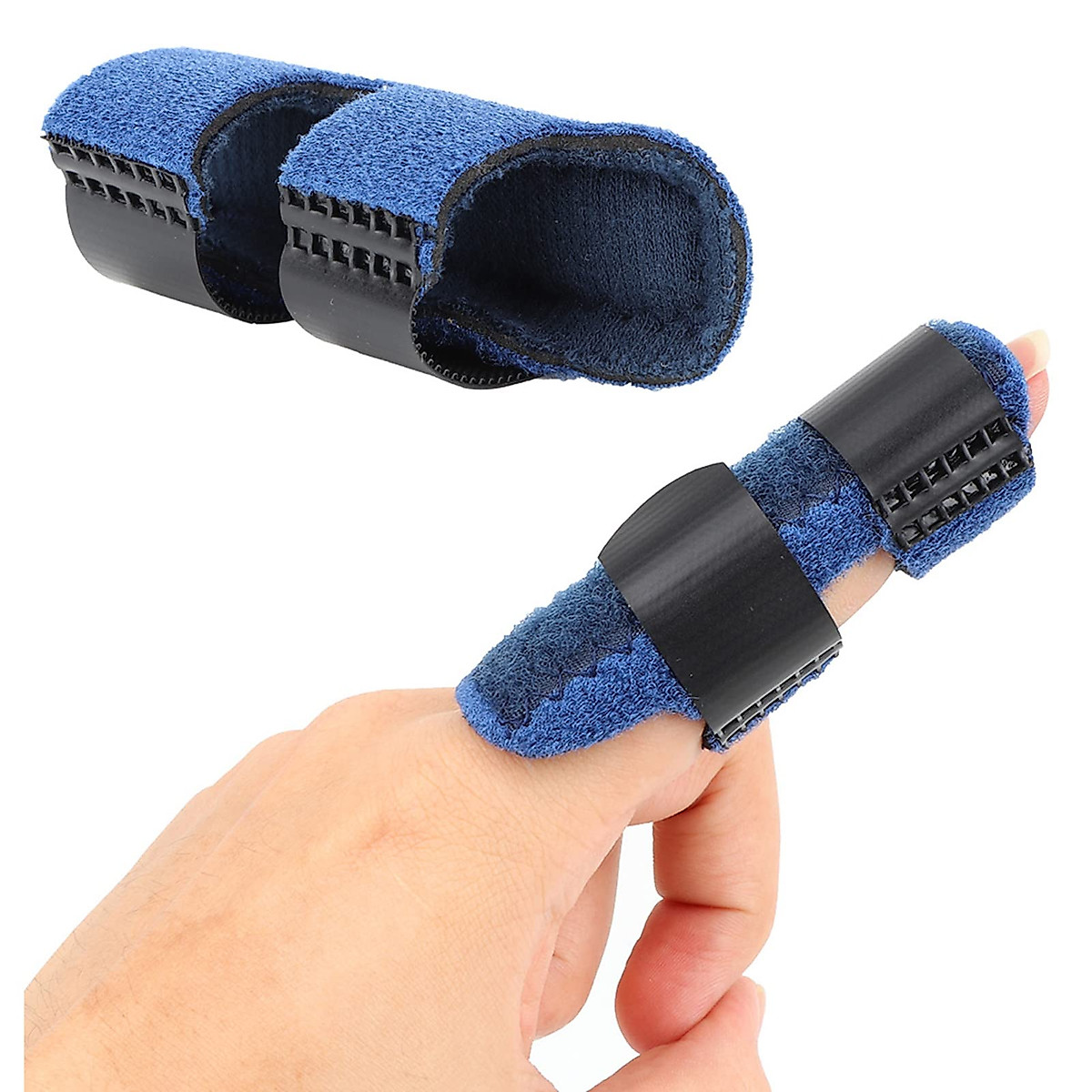 1Pc Trigger Finger Splint, Finger Fixed Strap with Protective Sleeve, Injuries Broken Fingers Pain Relief Support Belt